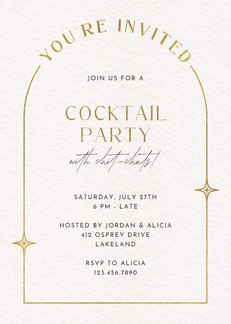 Geo simplicity - Cocktail Party Invitation Template (Free) | Greetings Island